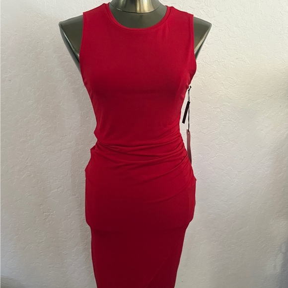 Leith | Dresses | Leith Elegant Red Sleeveless Dress | Poshmark